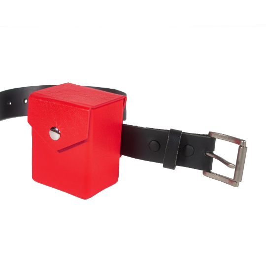 Hero Red Deck Box + Belt Loop - Hard Shell Faux Leather – LDB Duel